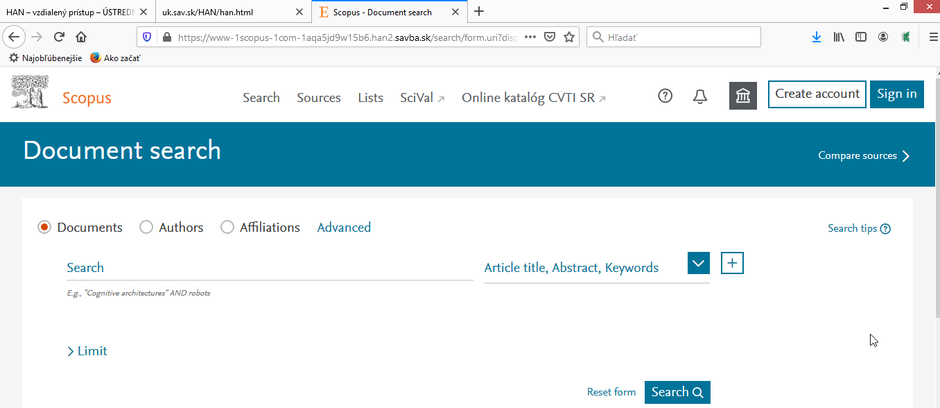 SCOPUS Author ID - Ústredná knižnica SAV